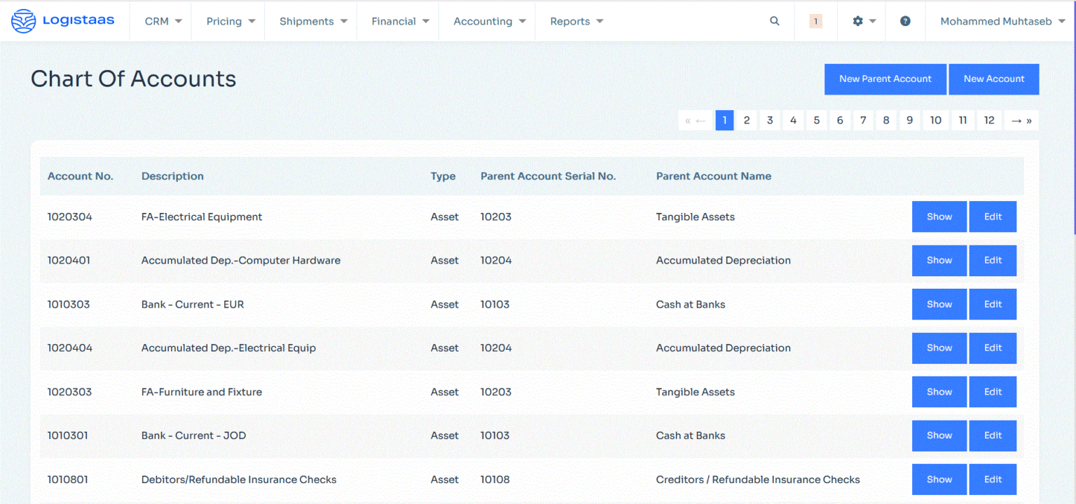 Logistaas's Comprehensive Accounting Module
