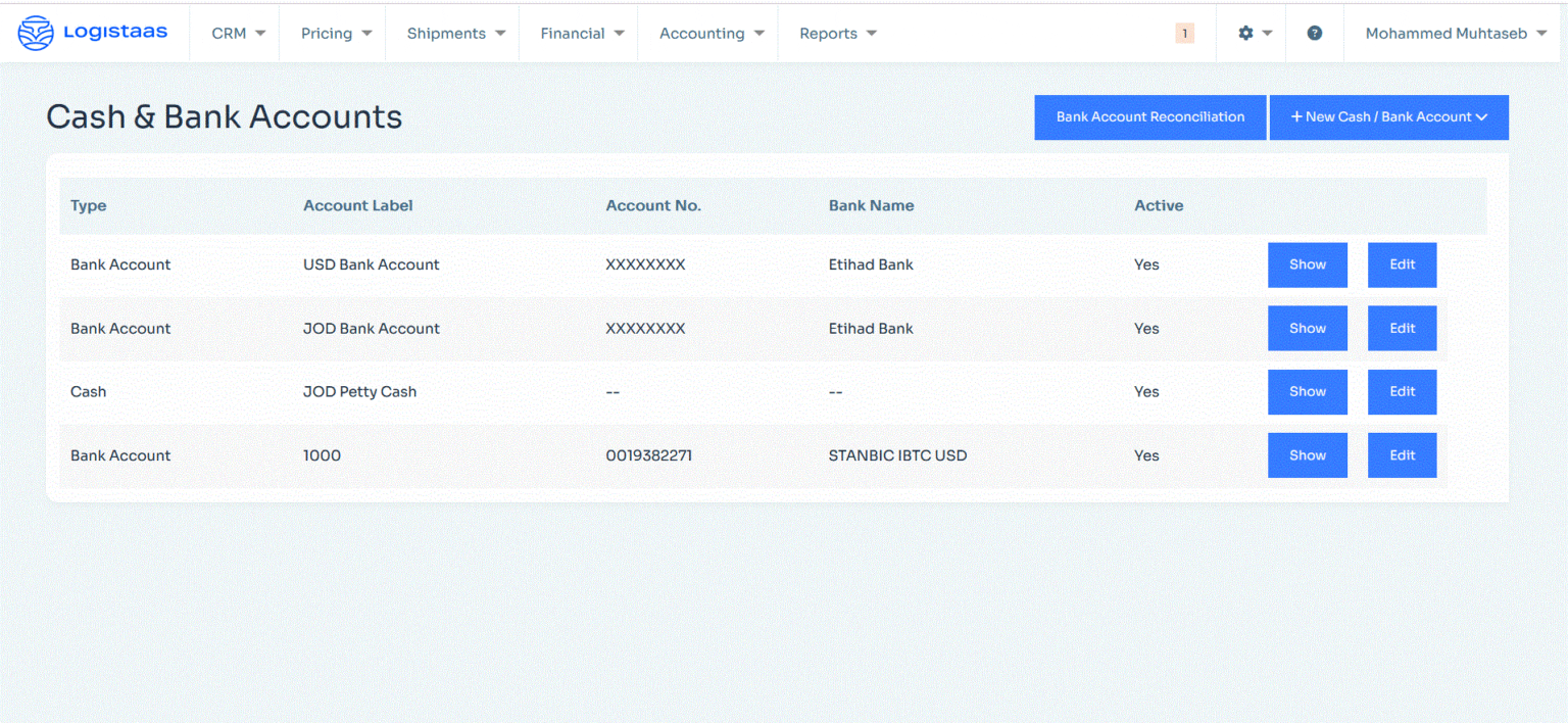 Logistaas's Comprehensive Accounting Module