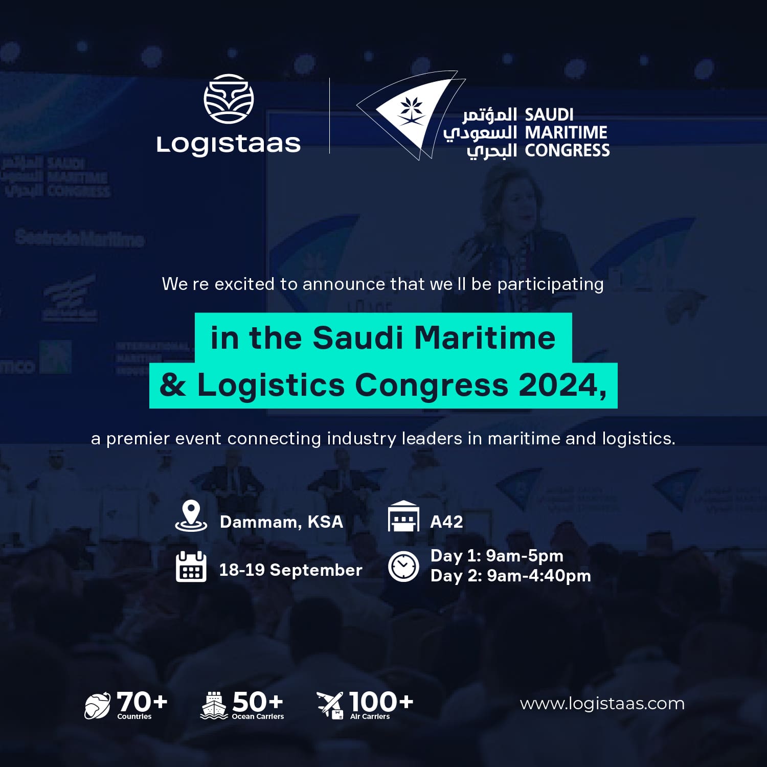 Logistaas at the Saudi Maritime & Logistics Congress 2024 - Logistaas